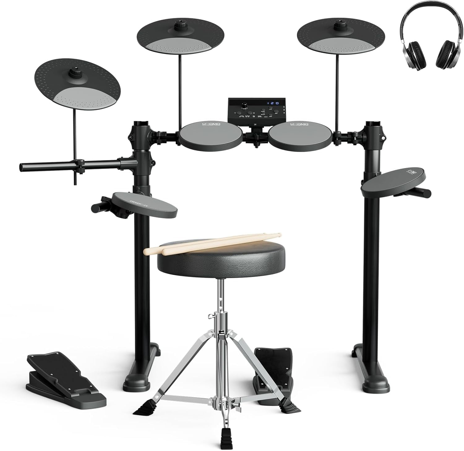 UMOMO Electric Drum Set, Electronic Drum Set With 10" Cymbals, 2 Pedals ...