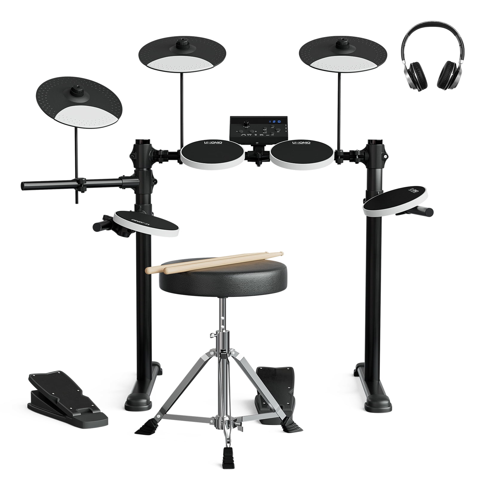 UMOMO Electric Drum Set, Electronic Drum Set With 10" Cymbals, 2 Pedals ...
