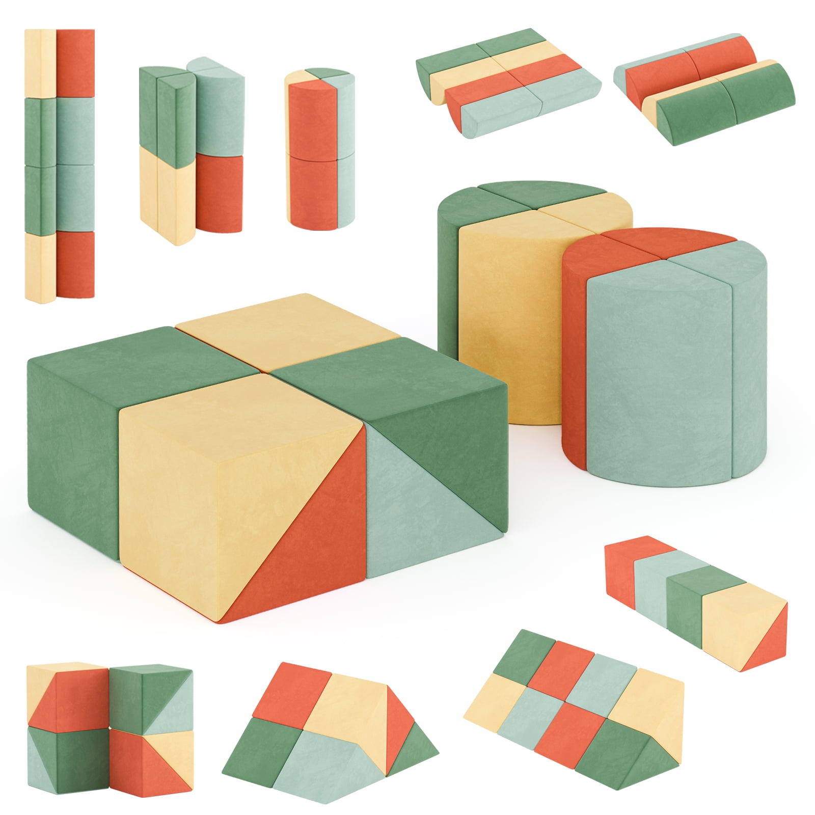 UMOMO Soft Foam Blocks Set for Kids, Flip & Fold Magic Cube Playset, 2 ...