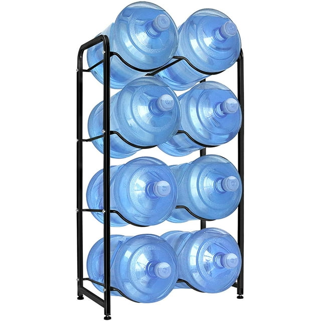 UMORNING 4-Tier Heavy-Duty Water Jug Storage Organizer Rack with Floor ...