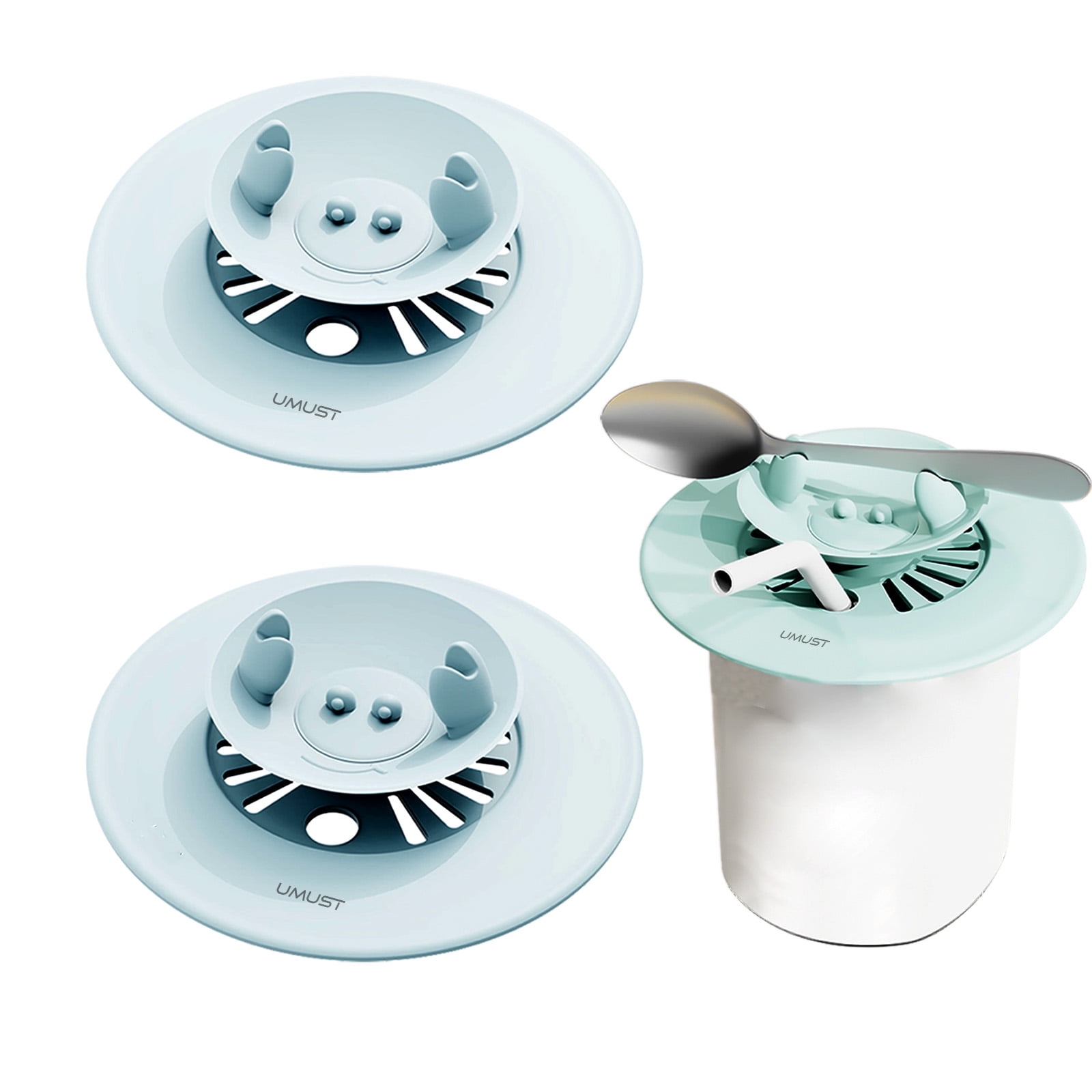 UMUST Reusable Cup Lids, Silicone Mug Covers, Heat Resistant Cup Lids ...