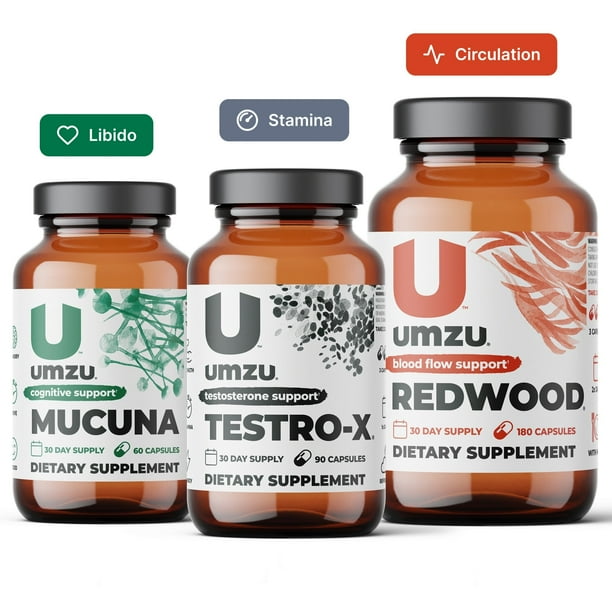 UMZU Libido Bundle: Mucuna Pruriens, Testro-X & Redwood - Walmart ...