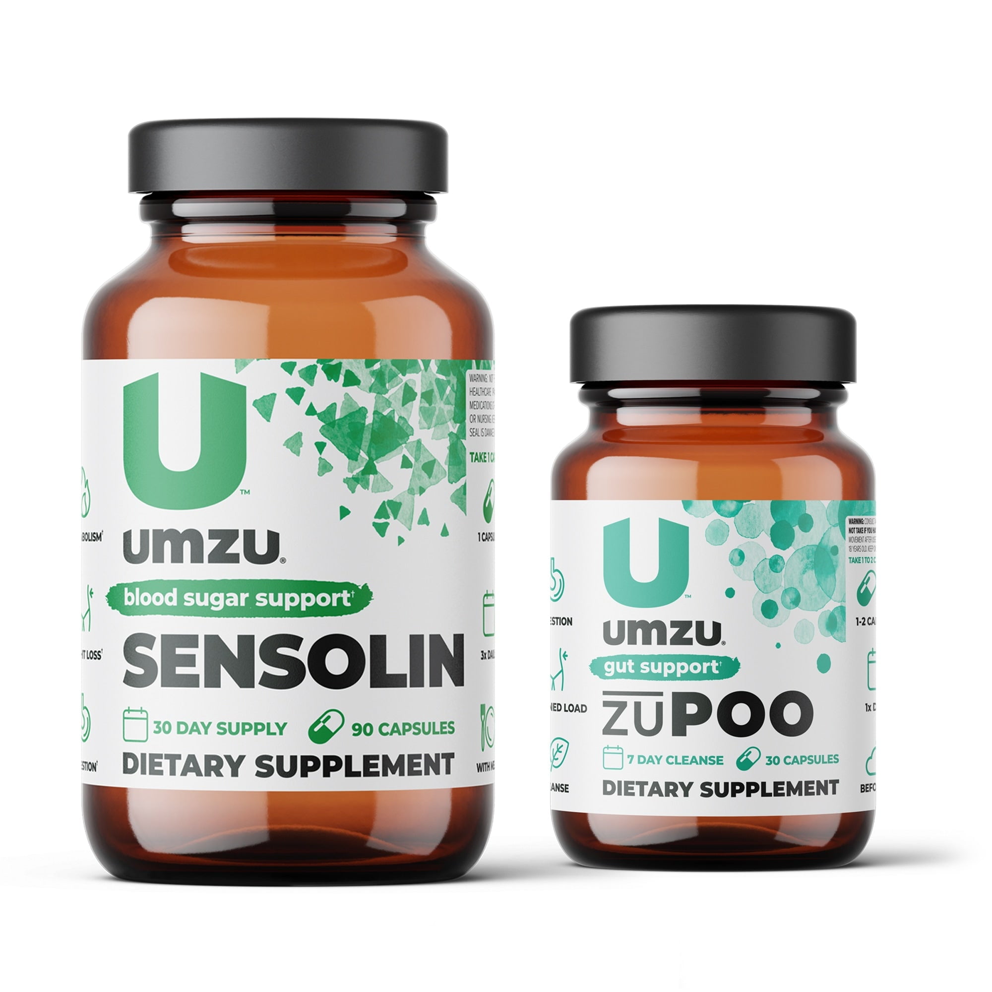 UMZU Sensolin GLP-1 & zuPoo Bundle: Blood Sugar & Cleanse Support ...