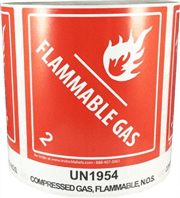 UN 1954 Hazardous Material Flammable Gas Compressed Gas Hazard Class 2 ...