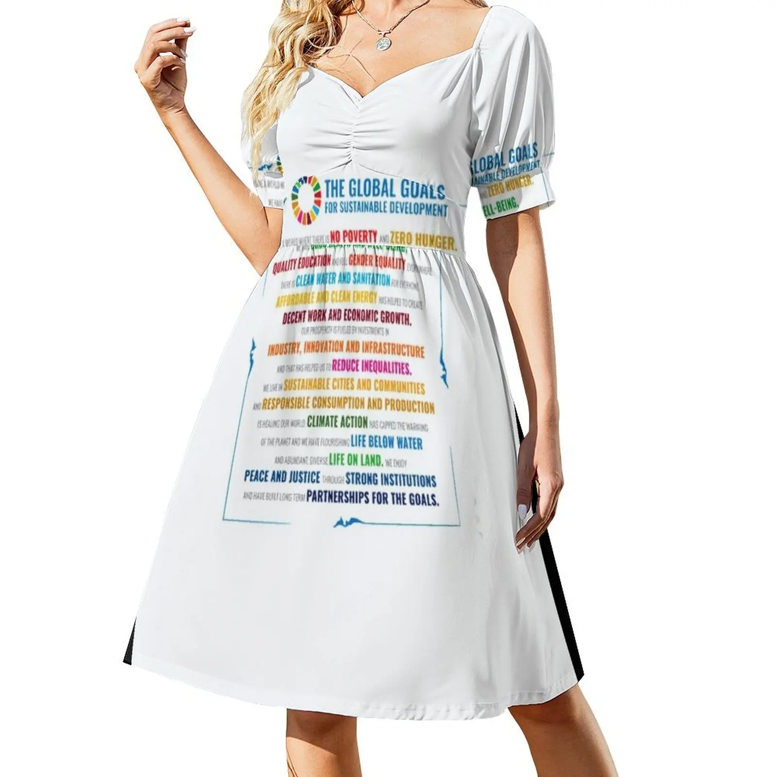 UN Sustainable Development Goals SDGs 2030 Sleeveless Dress dresses ...