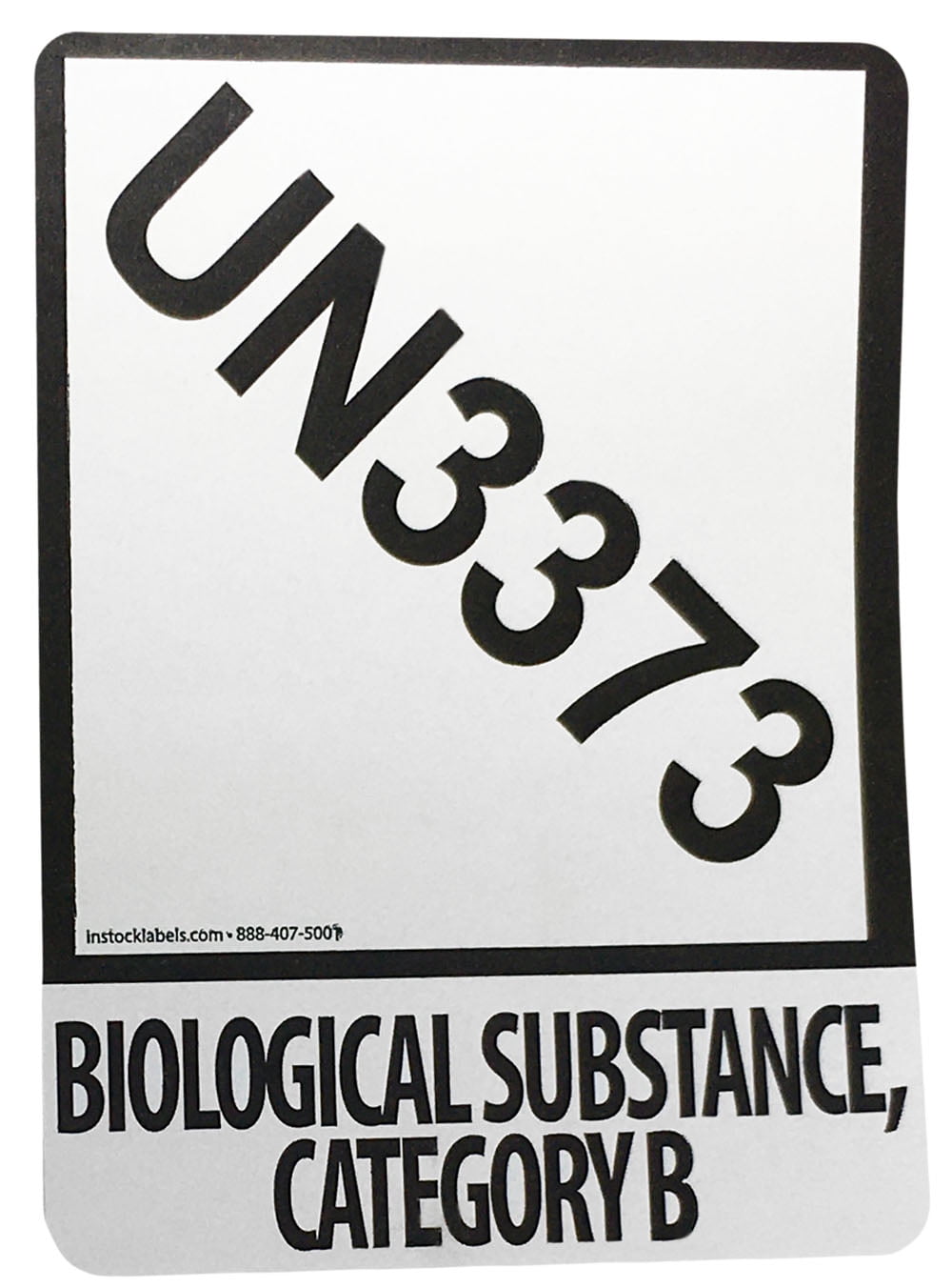 UN3373 BIOLOGICAL SUBSTANCE, CATEGORY B Labels | 2" x 2.75" Inches ...