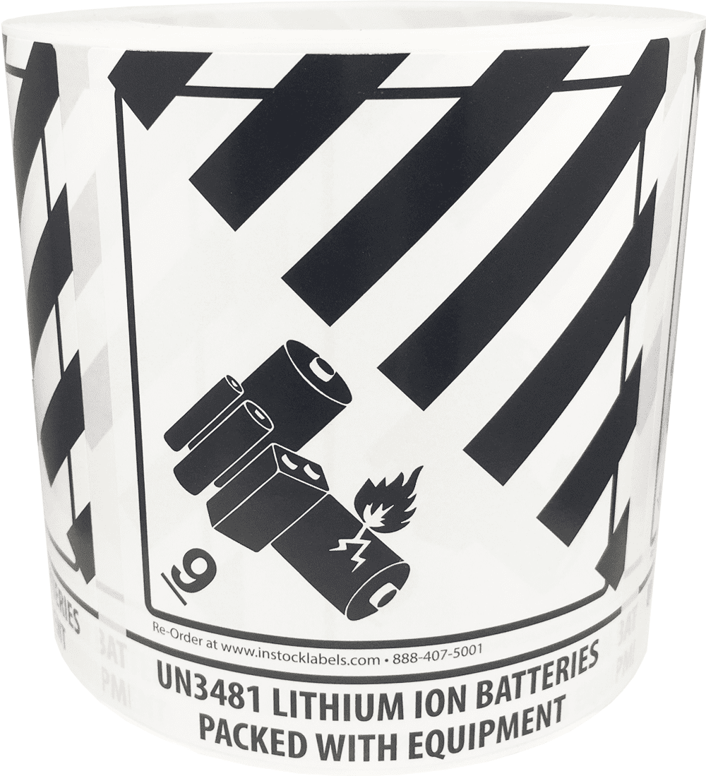 UN3481 Lithium Ion Batteries Packed with Equipment Hazard Class 9 ...