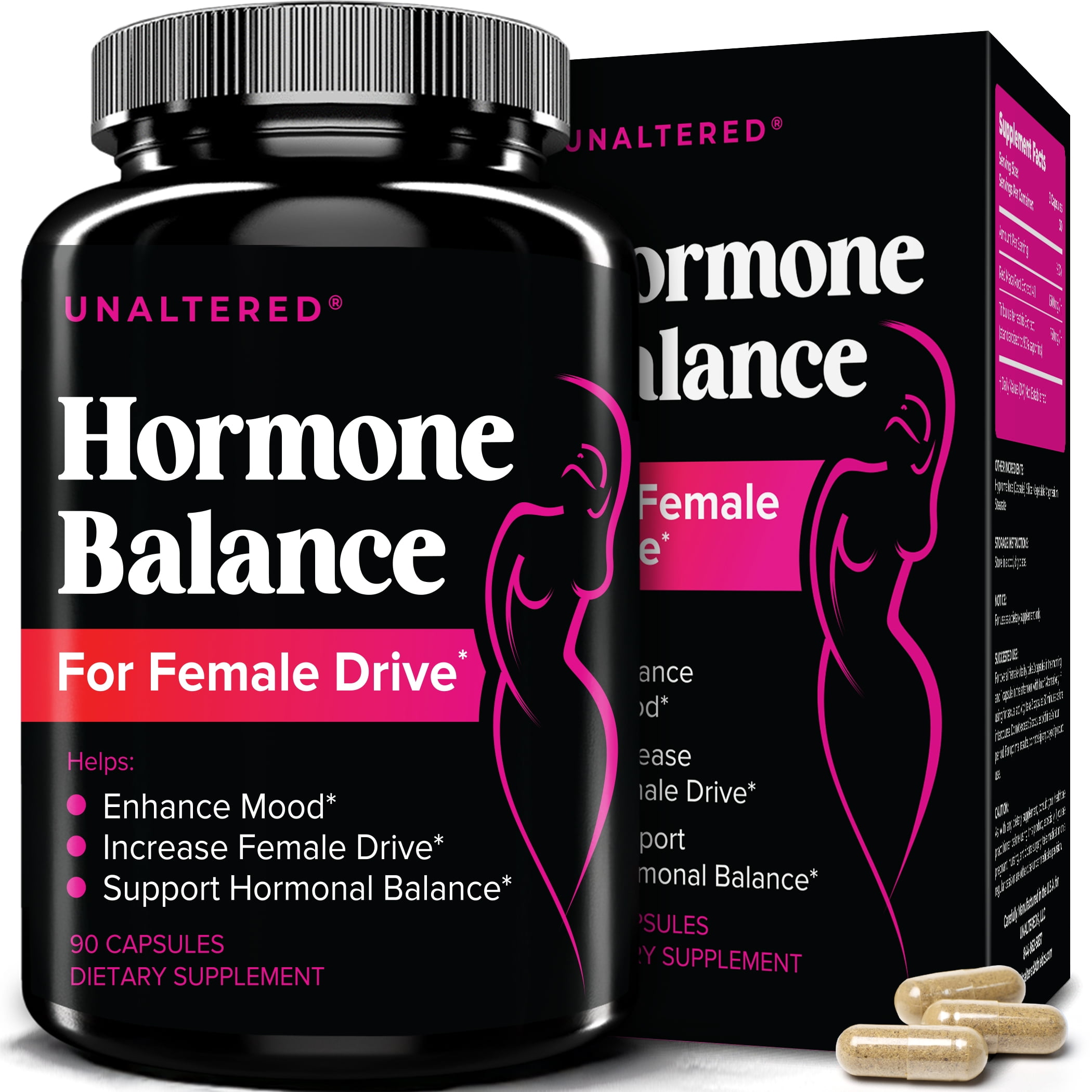 UNALTERED Hormone Balance & Mood Support for Women - Dietary Supplement ...