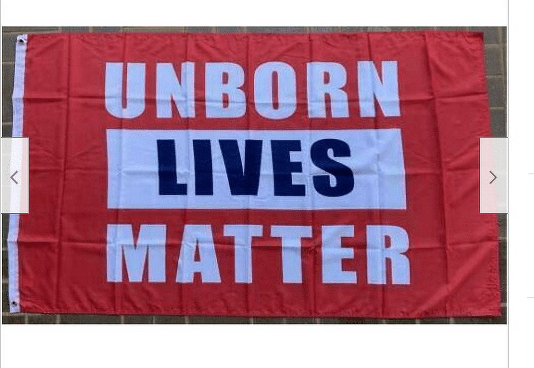 UNBORN LIVES MATTER PRO LIFE AMERI USA FLAG AMERICAN law US Tex® 100D 3 ...