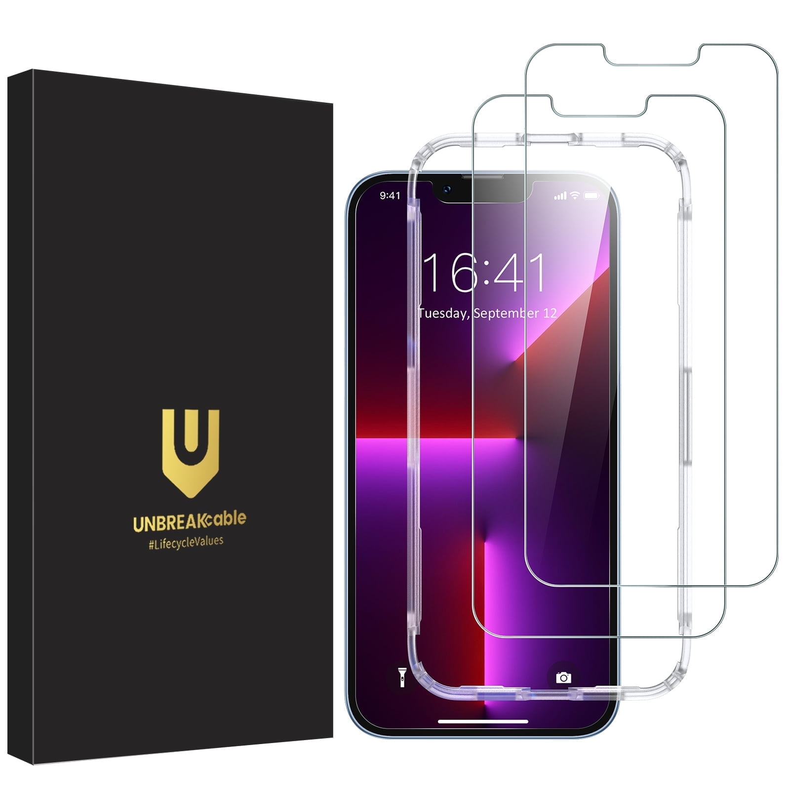 UNBREAKcable 2-Pack Screen Protector for iPhone 14 Plus/iPhone 13 Pro ...