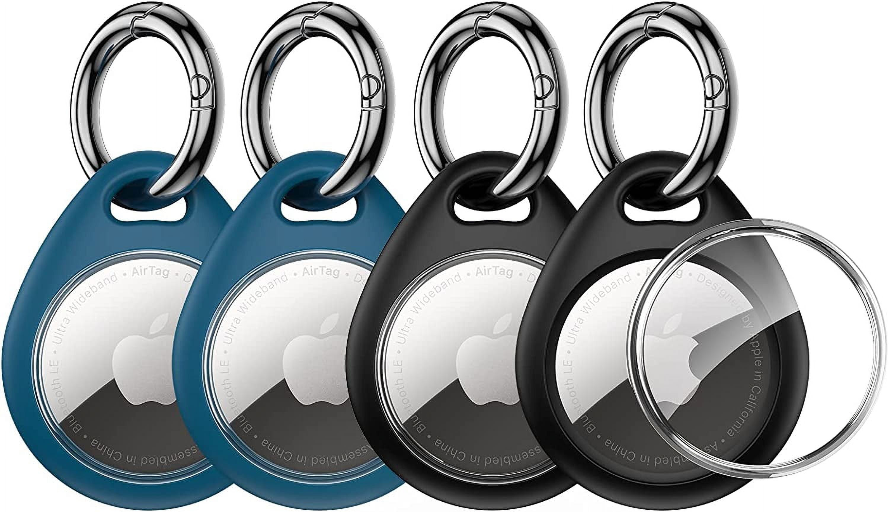 UNBREAKcable 4-Pack AirTag Case, Keychain, Scratch Protection for Keys, Bags, Luggage, Pet ...