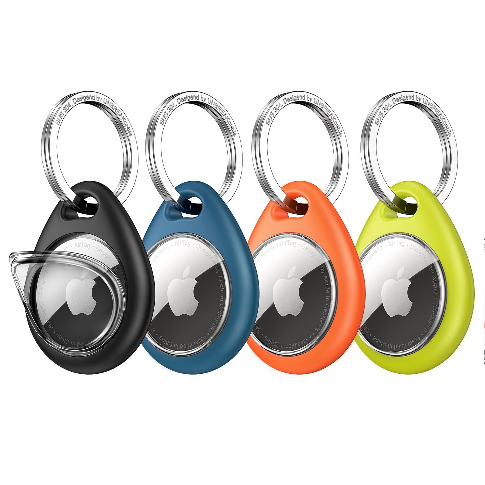 UNBREAKcable Protective Case for AirTag, [4 Pieces] Soft TPU Case with ...
