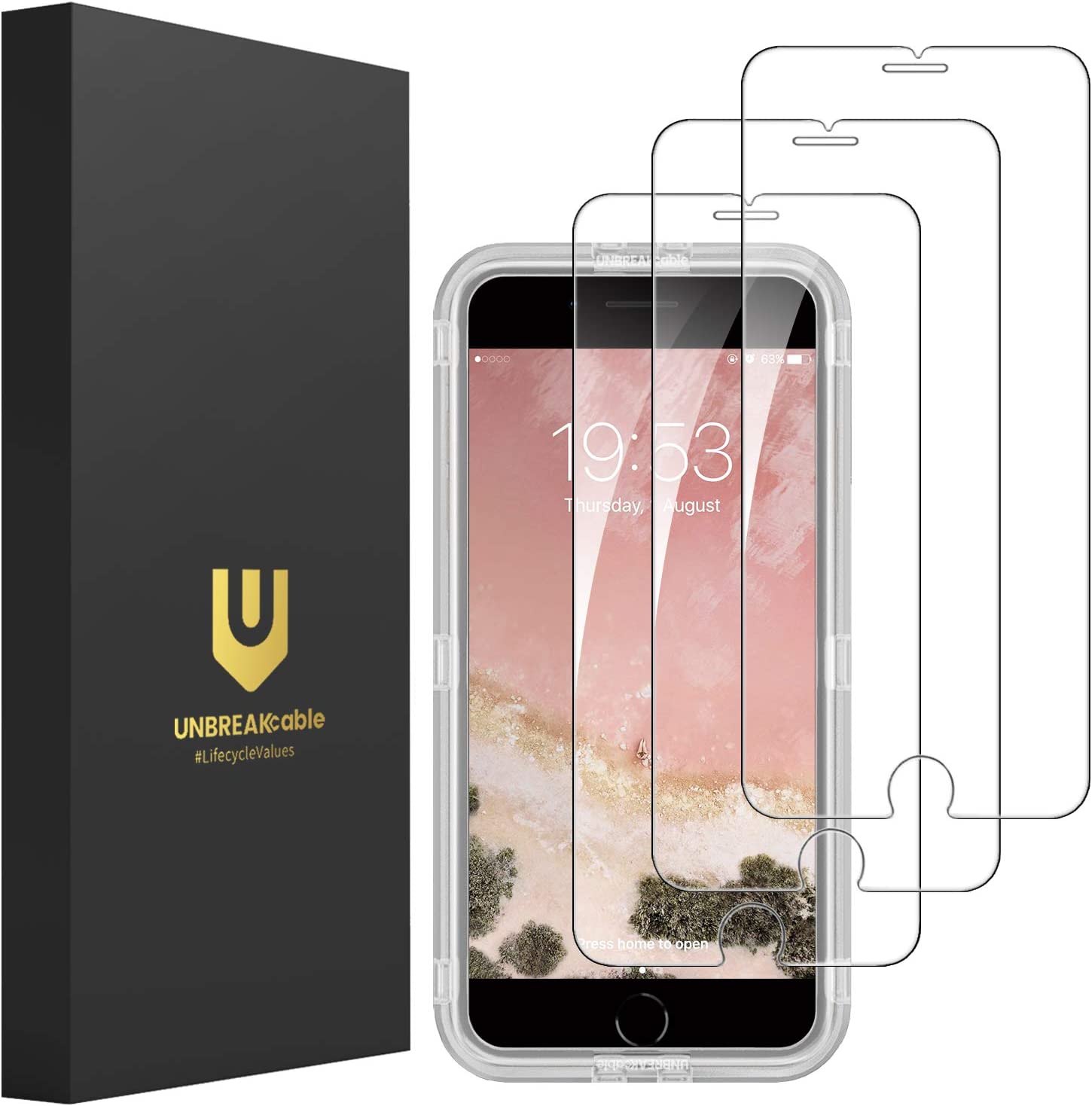 Supershieldz [3-Pack] Tempered Glass Protector for iPhone 8 Plus, Anti ...