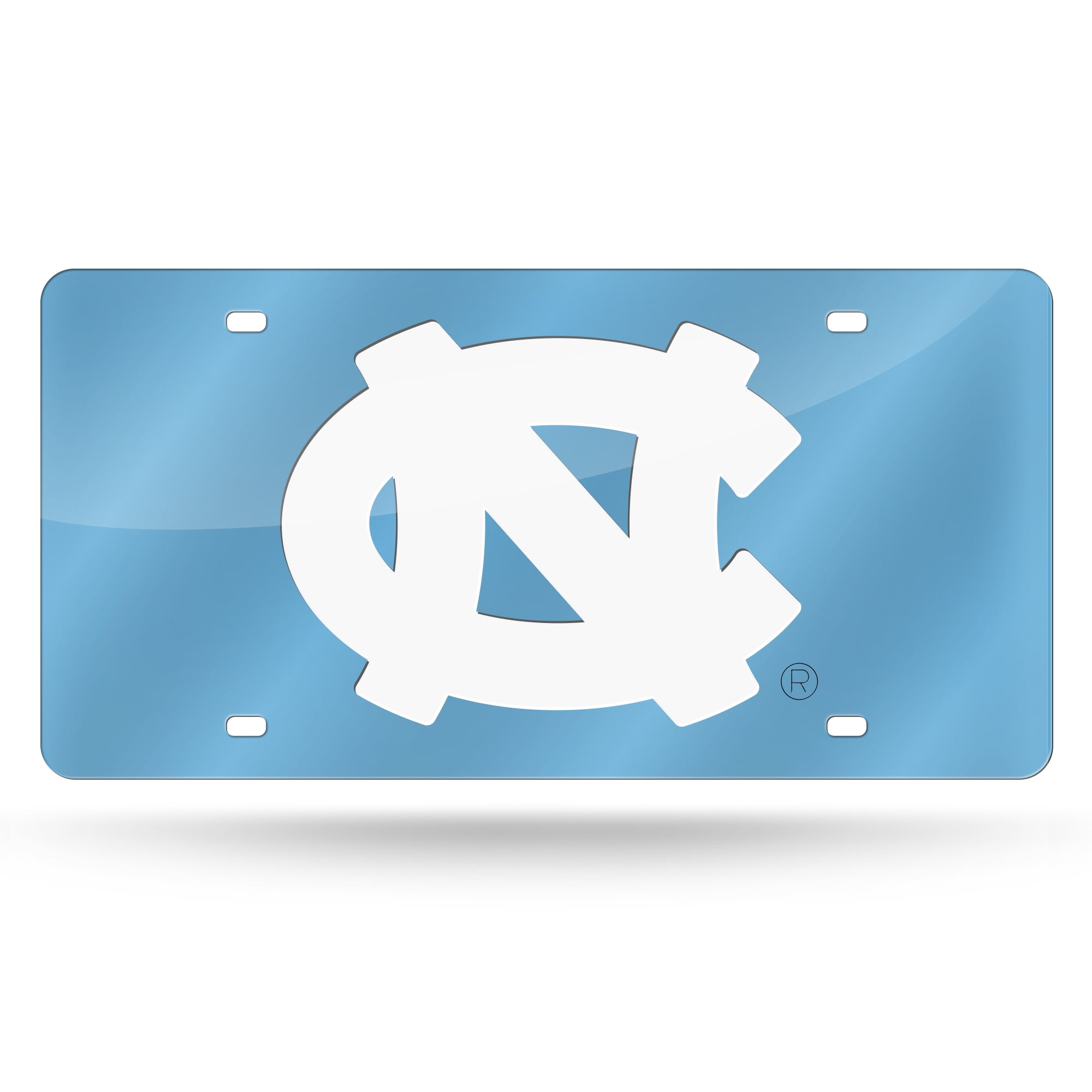 UNC North Carolina-Tar-Heel's Light Blue Mirror Look Acrylic License ...