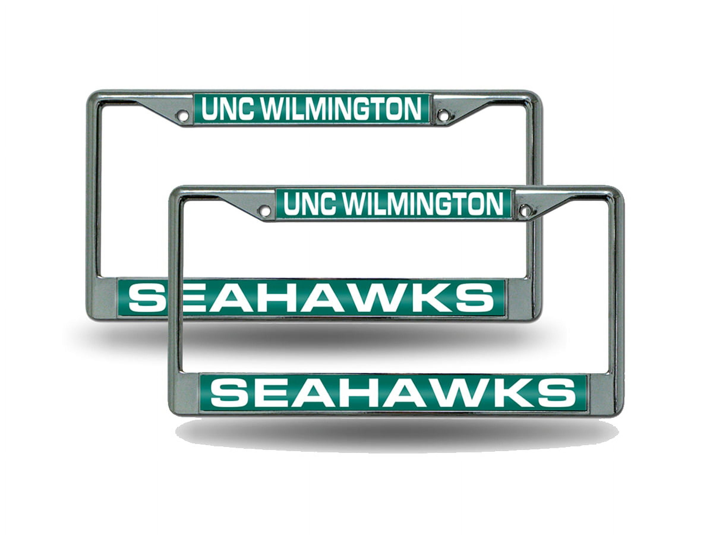 UNC Wilmington Seahawks Chrome Metal Laser Cut License Plate Frame ...