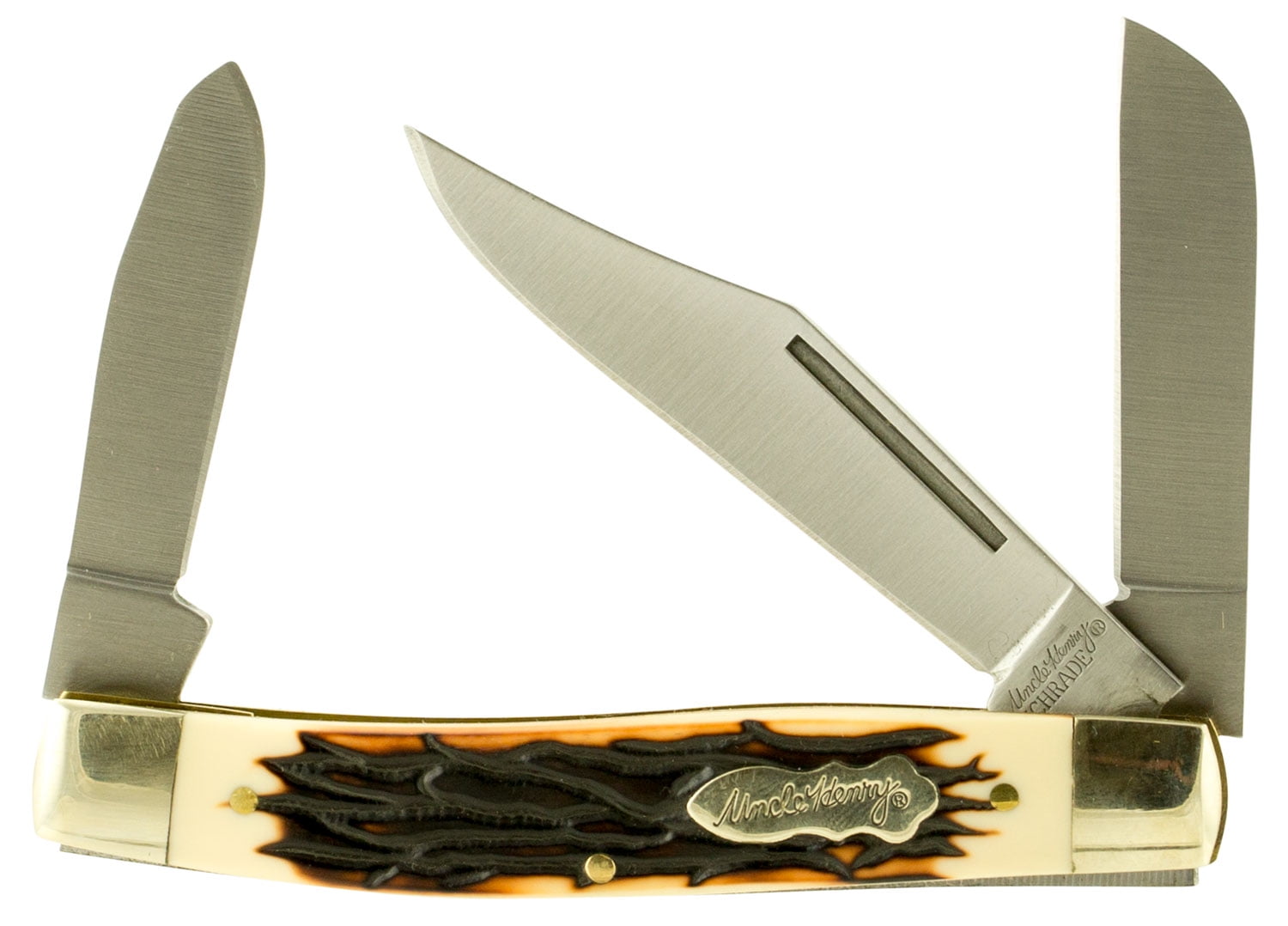 Uncle Henry Senior Rancher Pocket Knife, 3" 7Cr17 Stainless Steel Clip ...
