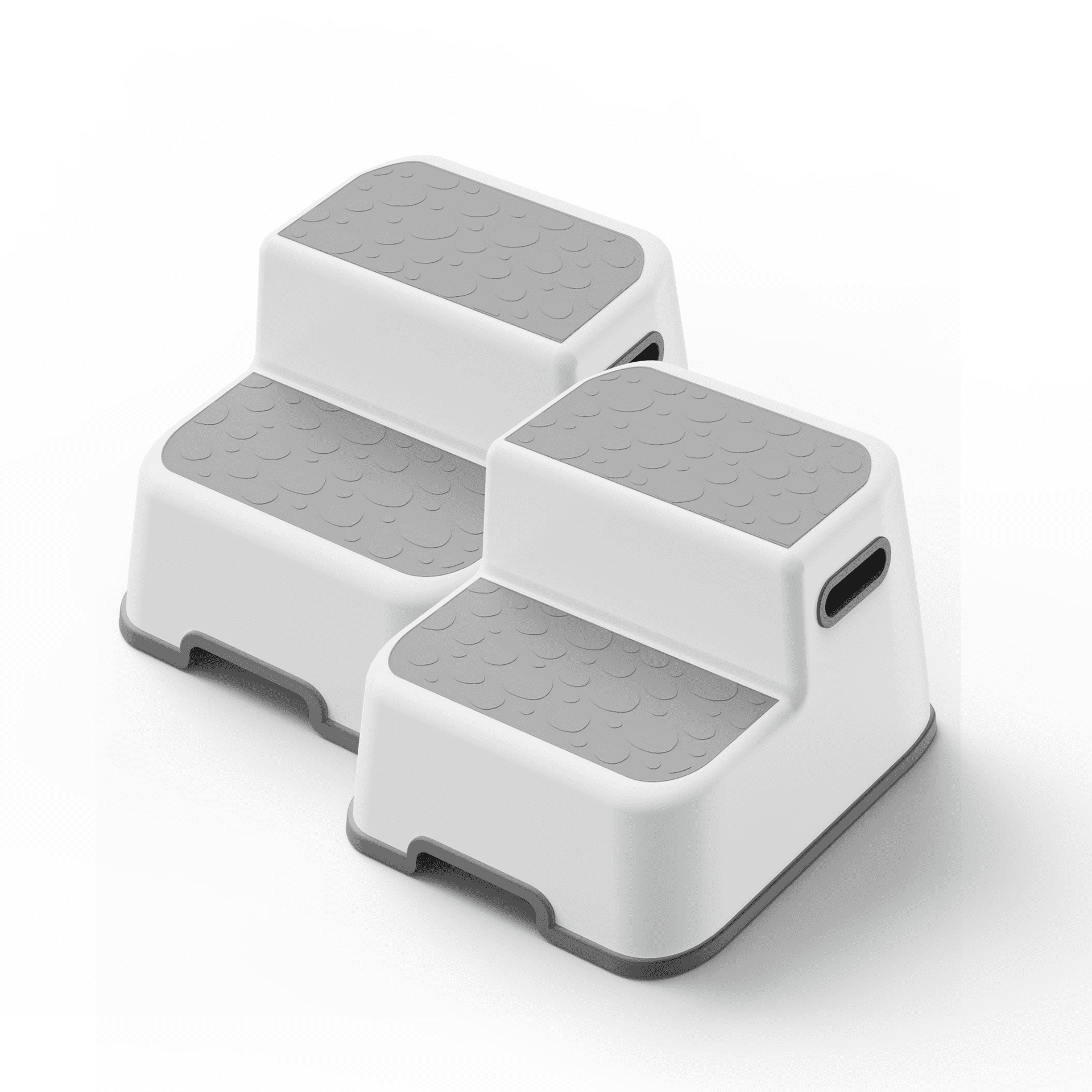 UNCLE WU Kids Helper Step Stool (2 Pack) - Adjustable Height, Kitchen ...