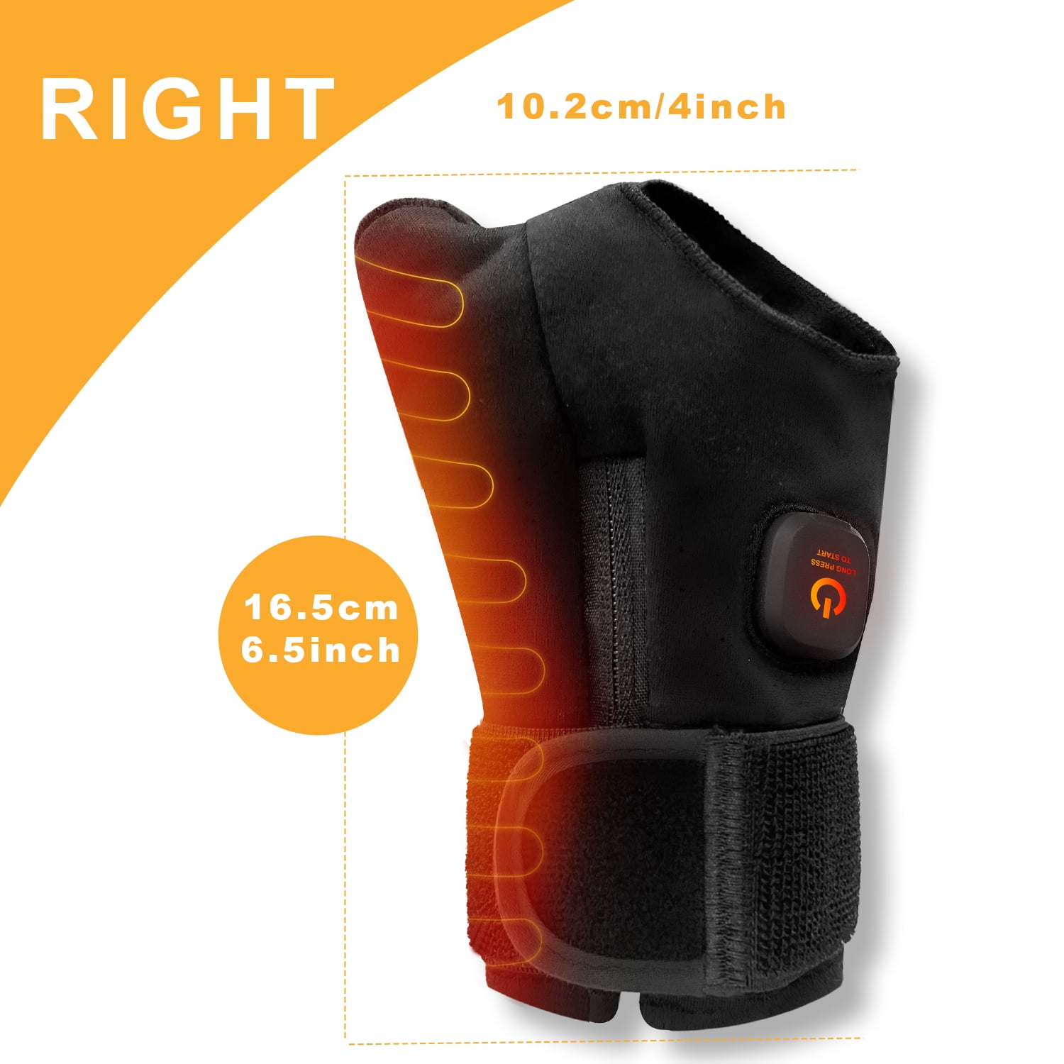 UNCN Portable Heated Wrist Wrap Brace - 3 Temperature Settings with ...