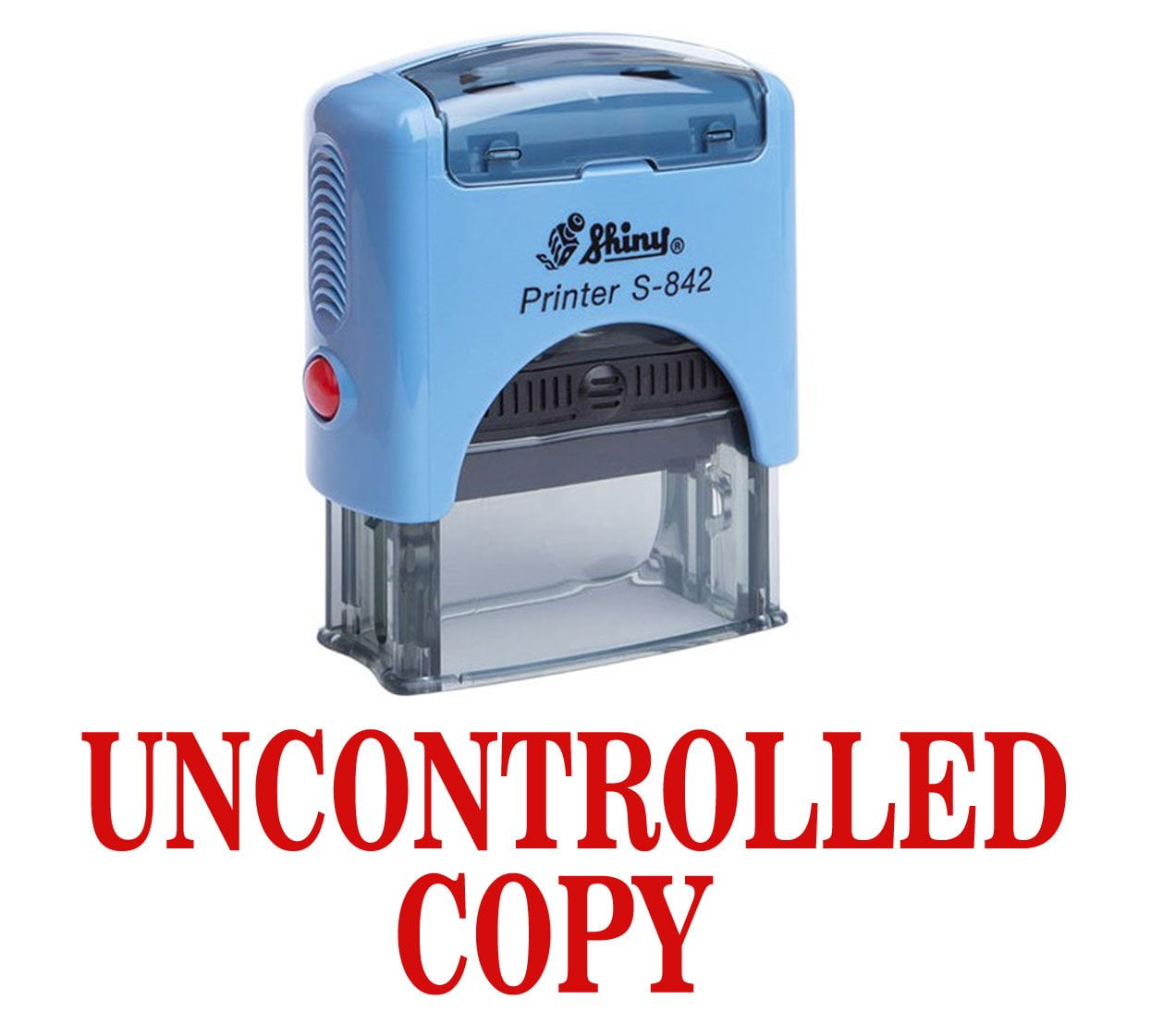 UNCONTROLLED COPY Self Inking Rubber Stamp Custom Shiny Office ...