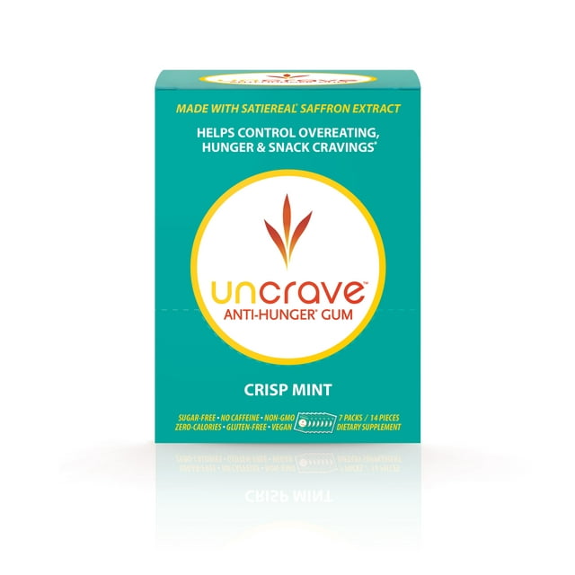 UNCRAVE Saffron Gum - Appetite Suppressant, Weight Loss, Mood & Vision ...