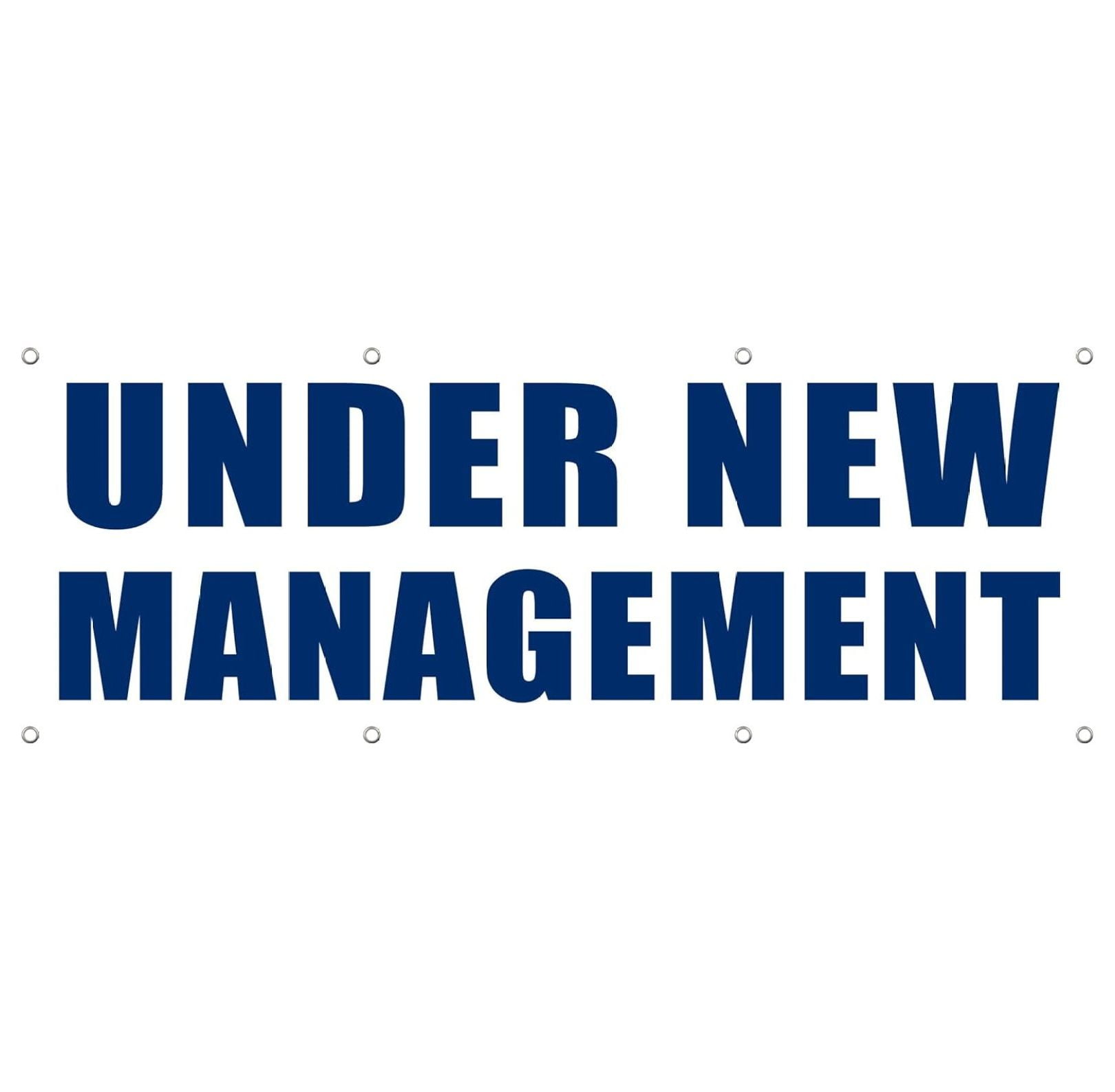 UNDER NEW MANAGEMENT Banner Signs Indoor Outdoor 10oz Vinyl Banners ...