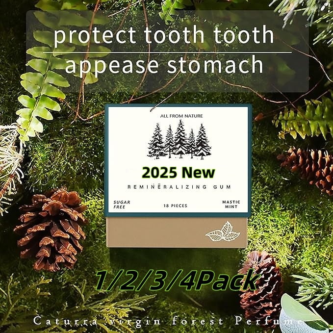 UNDERBRUSH Remineralizing Chewing Gum, 2025 NEW Organic Natural Mastic ...