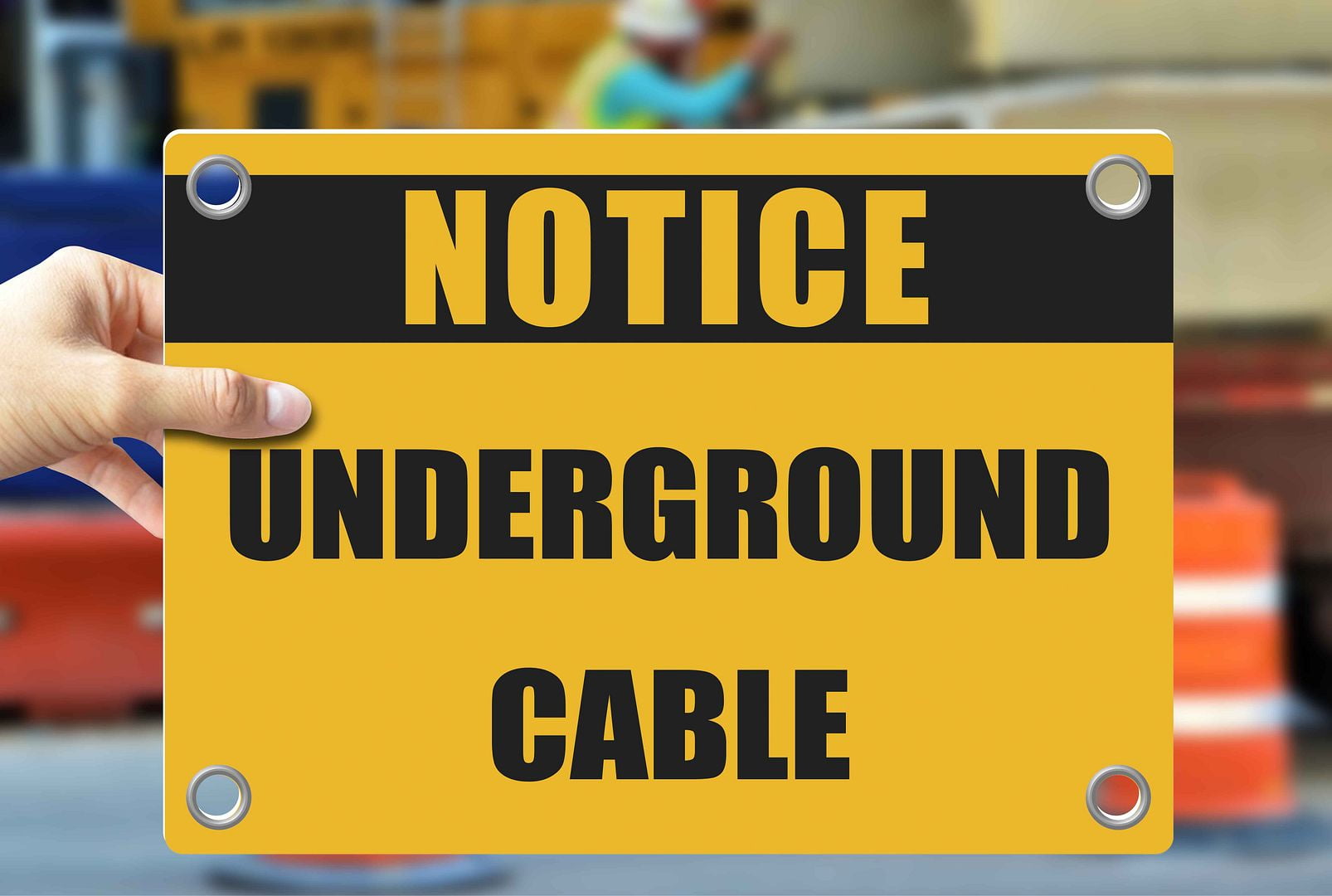 UNDERGROUND CABLE | Warning Notice Caution Danger 3mm PVC Sign ...