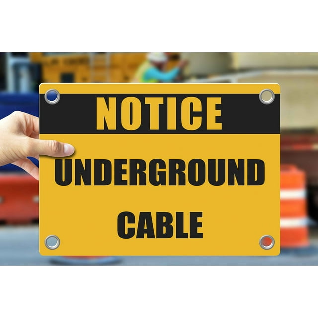 UNDERGROUND CABLE | Warning Notice Caution Danger 3mm PVC Sign ...