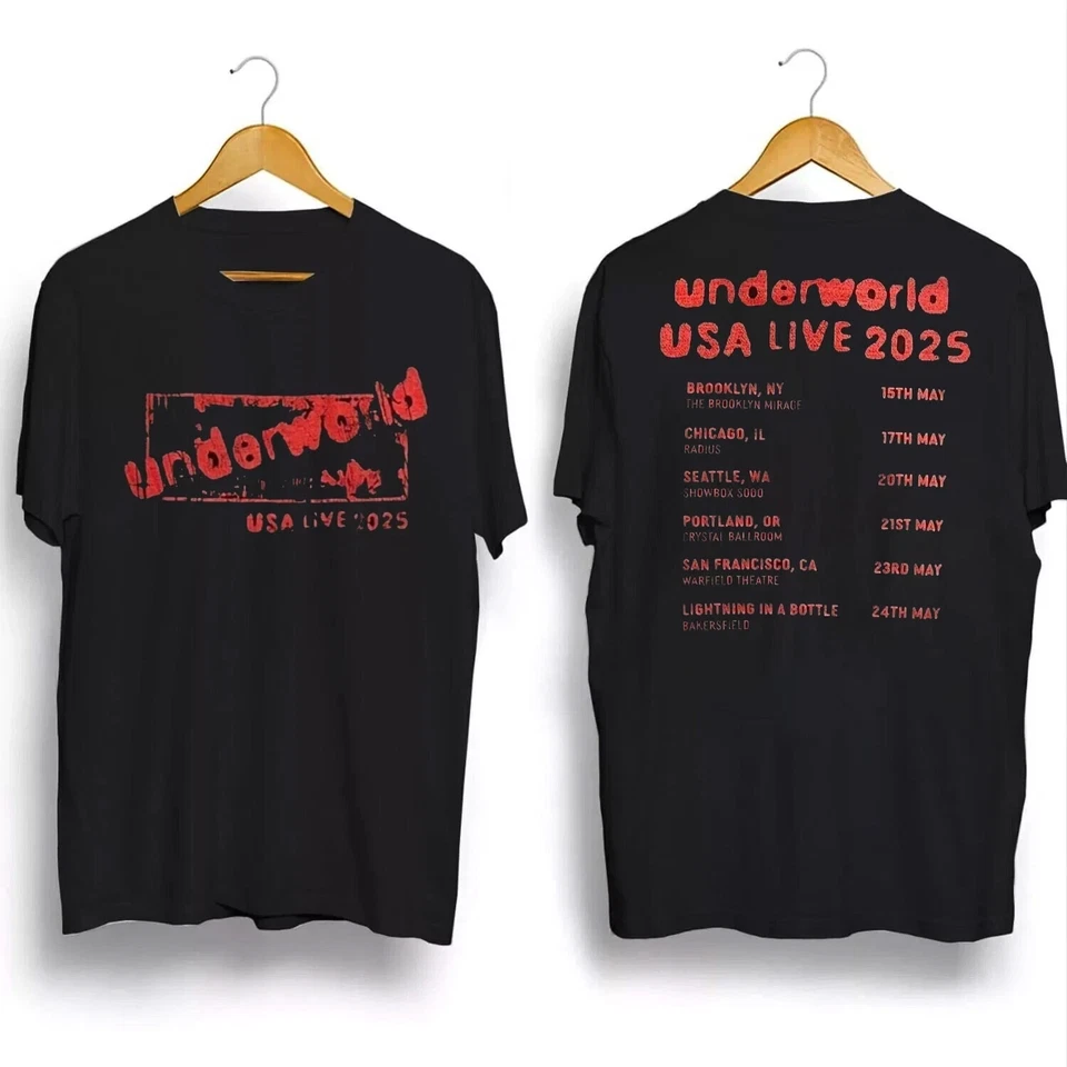 UNDERWORLD 2025 USA TOUR T-Shirt, Karl Hyde Rick Smith Brooklyn T-Shirt ...