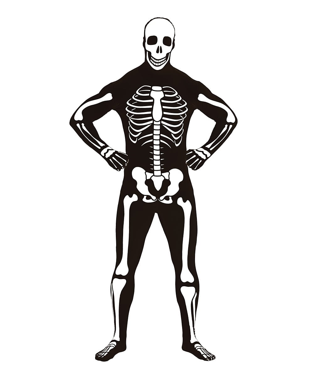 UNDERWRAPS Adult Skeleton Bones Skin Suit Bodysuit Costume (Medium ...