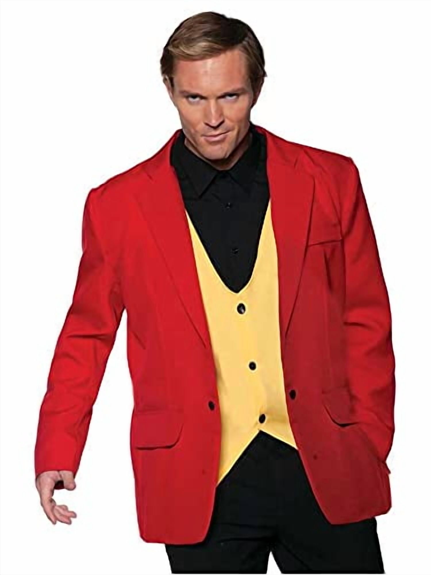UNDERWRAPS Halloween Men's Red Jacket - With Yellow Vest Set, Halloween ...