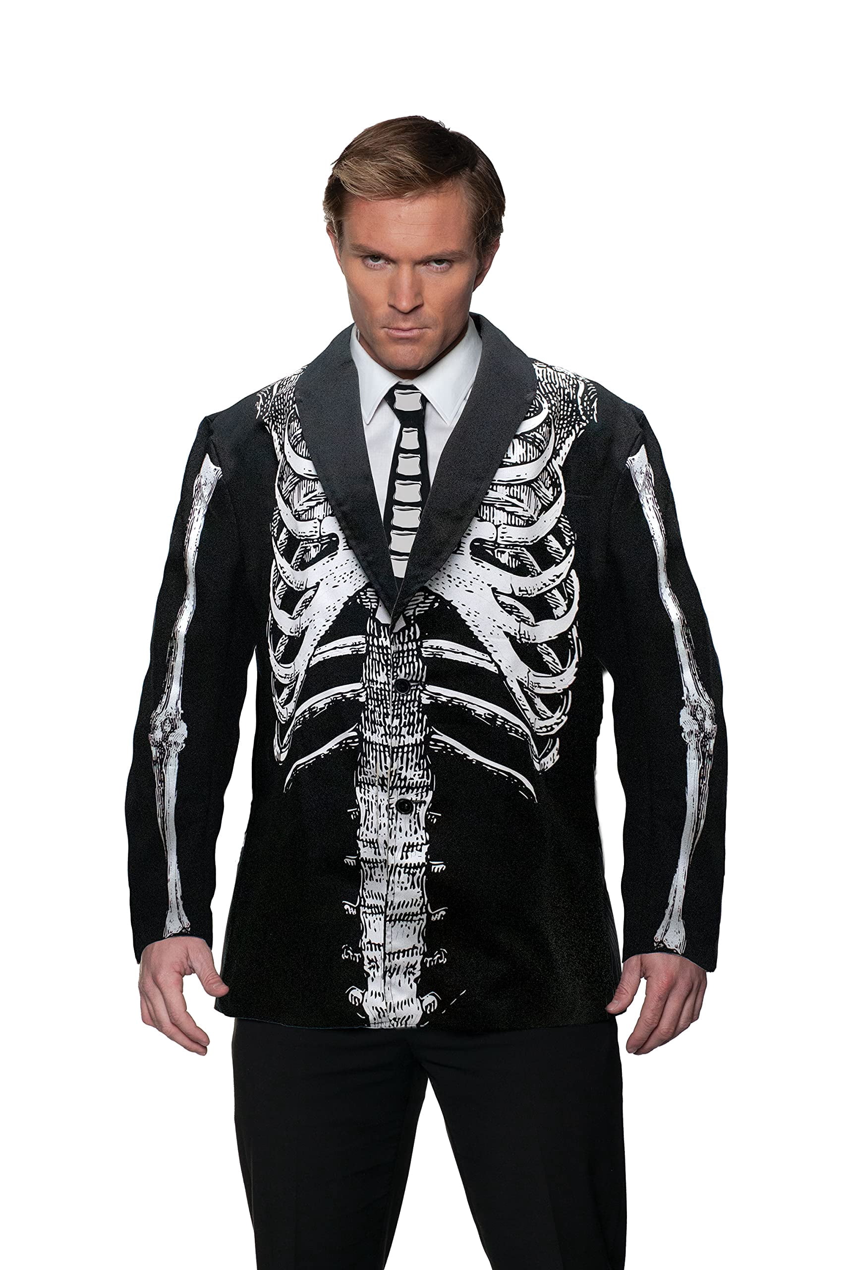 UNDERWRAPS Men's Skeleton Halloween Blazer - Fully Lined Blazer With ...