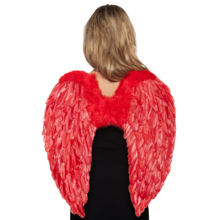 UNDERWRAPS Red Feather Angel Wings - Cosplay Costume for Dress Up ...
