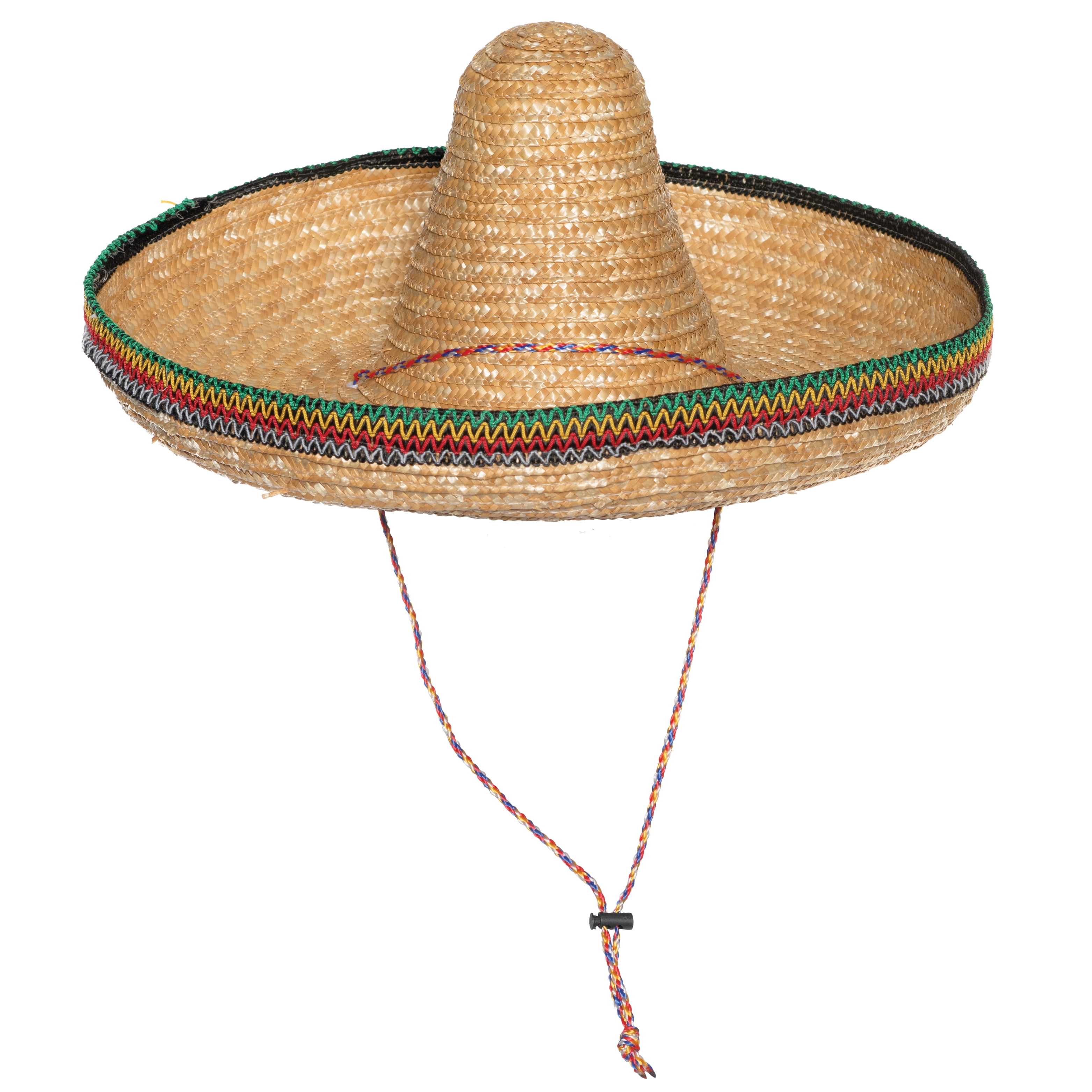UNDERWRAPS Straw Sombrero Party Hat - Big 22" Wide Sombrero Hats for ...