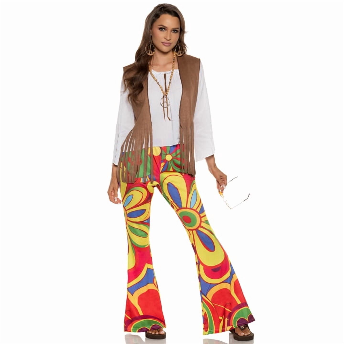 UNDERWRAPS Women's Hippie Boho Costume - 70s Outfits For Women, Fringe ...