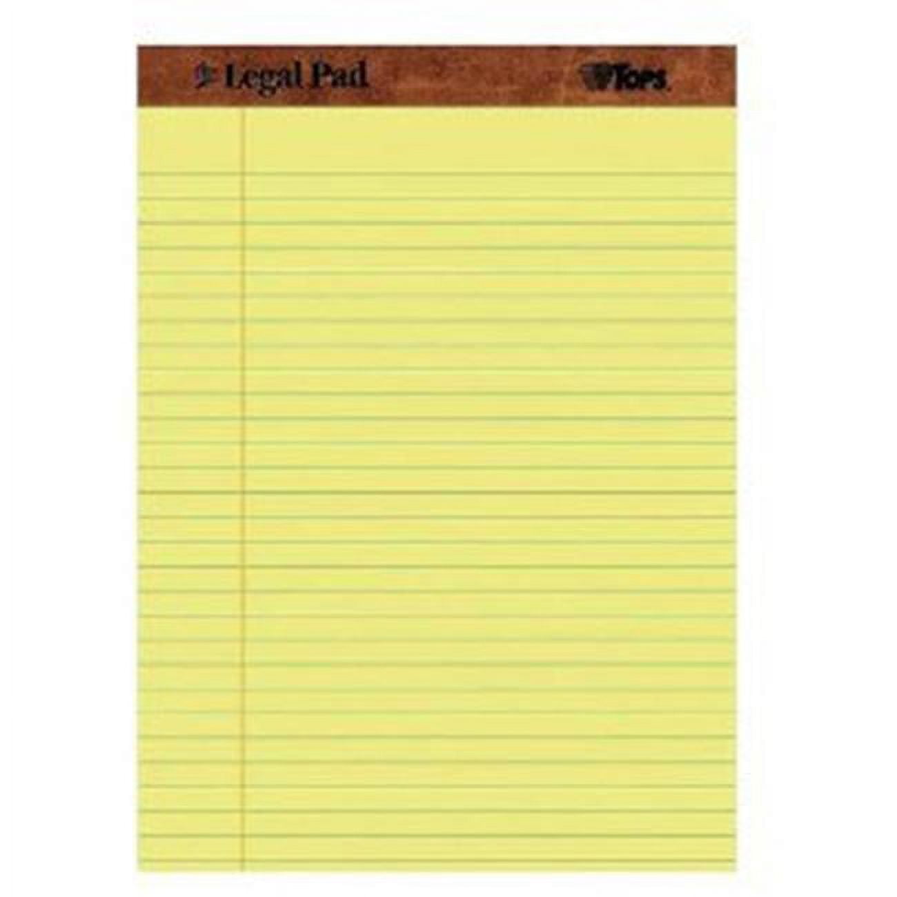 UNE 91842 LGL Ruled Perforated Letter Size Writing Pad - Canary ...