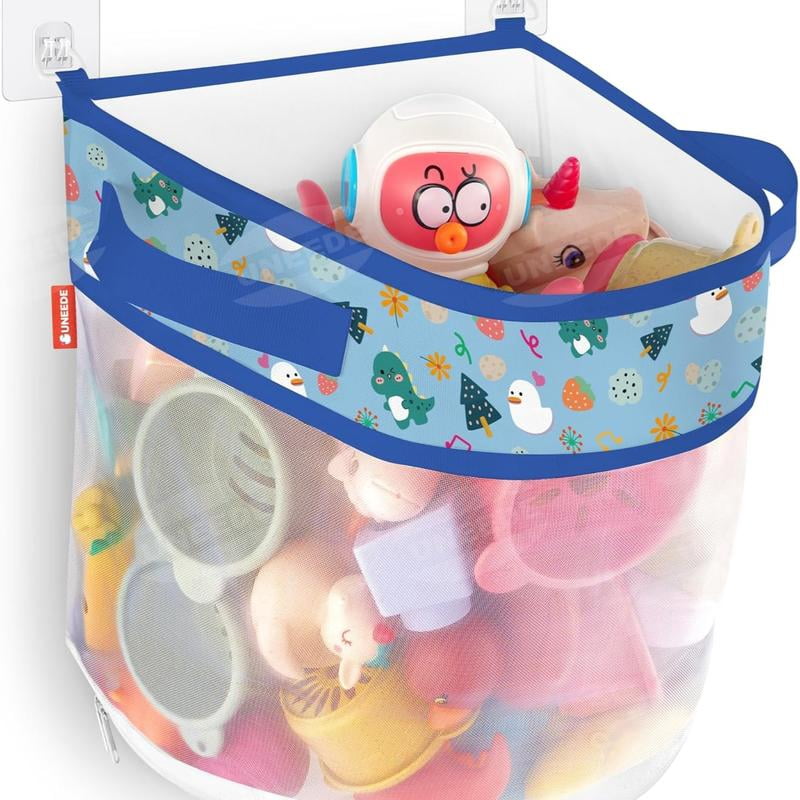 UNEEDE Bath Toy Organizer,4 Gallons Bathtub Toy Storage Organizer,Quick ...