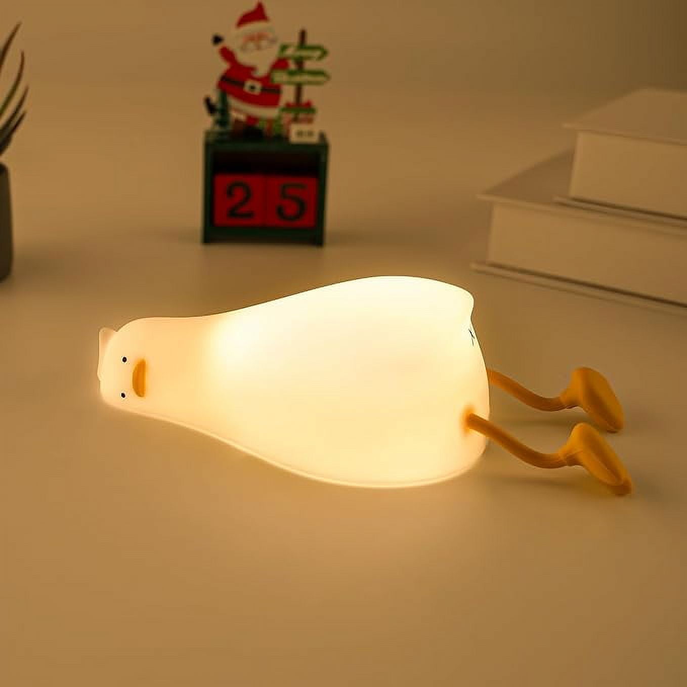 UNEEDE Silicone Duck Night Light, Rechargeable Touch Sensor Bedside ...