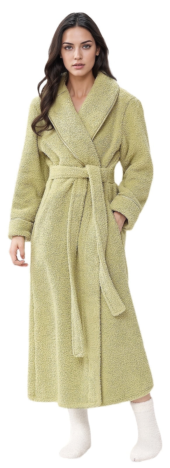 UNEEI Robes for Women,Fluffy Fuzzy Cozy Warm Lightweight Housecoat ...