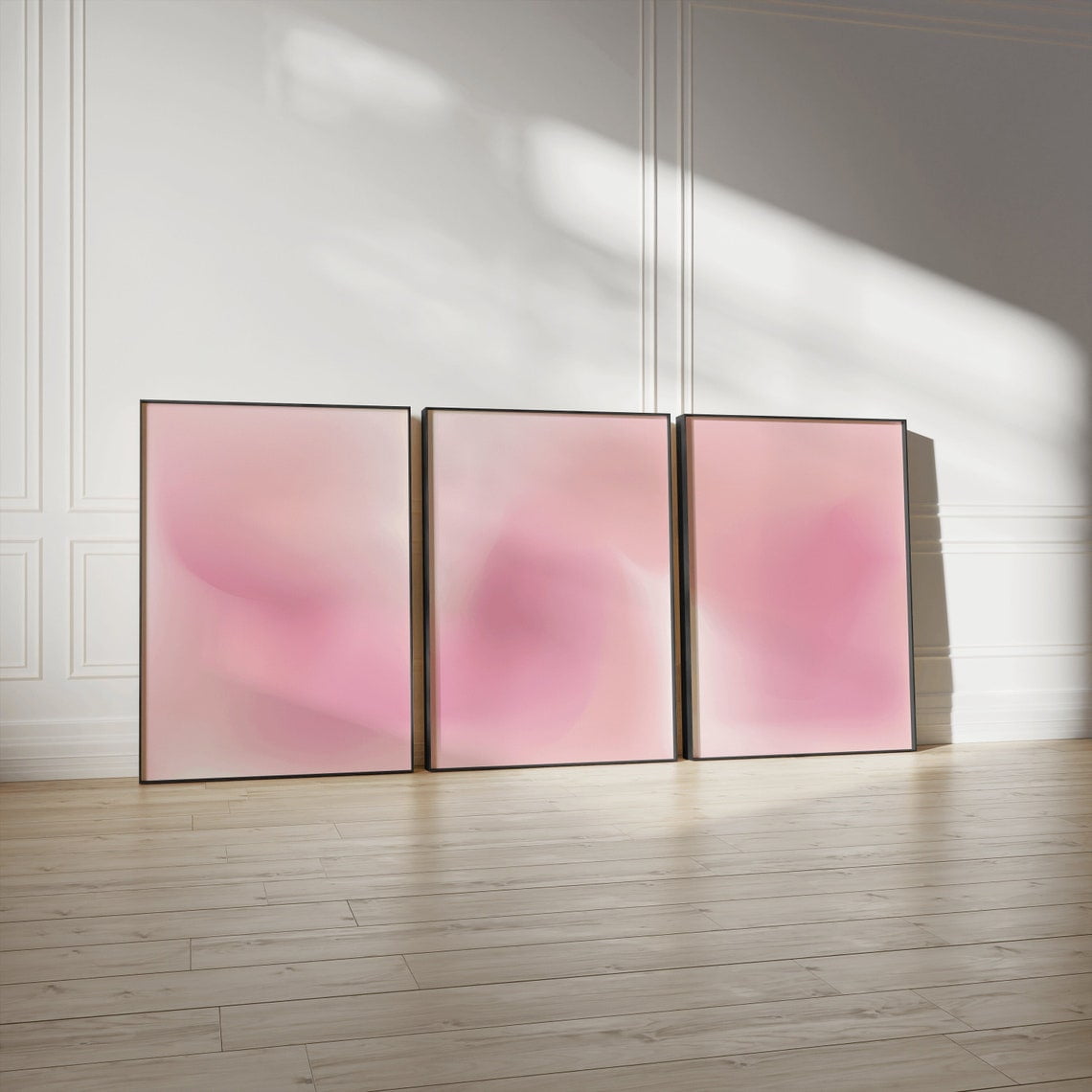 UNFFRAMED 3 Piece Pink Soft Gradient Aesthetic Poster Set, Pinterest ...