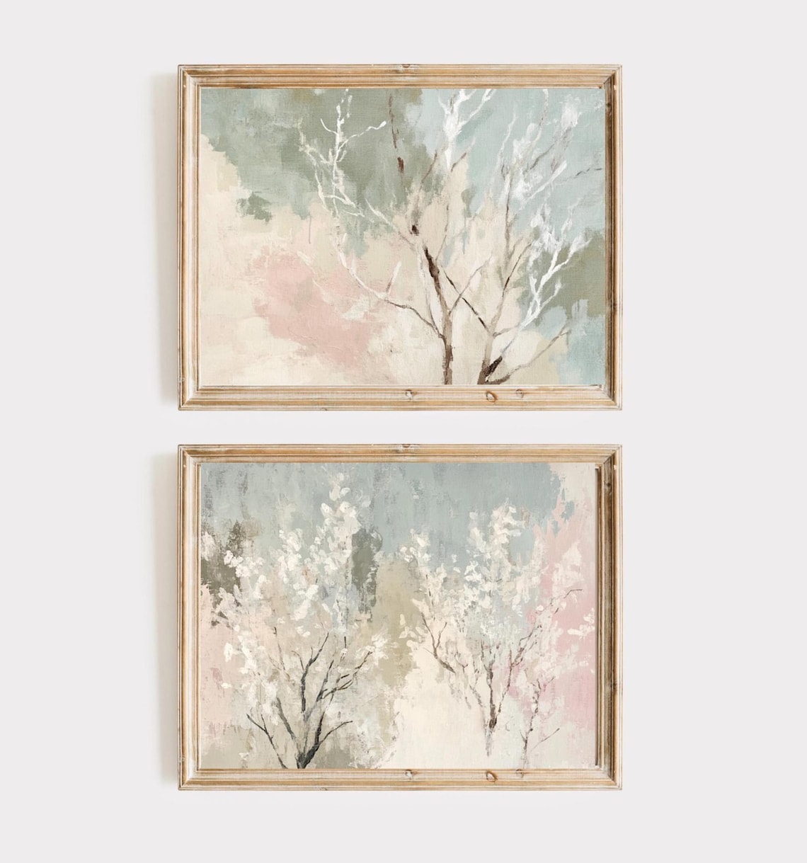 UNFFRAMED Abstract Summer Set Of Two Art Posters, Modern Statement ...