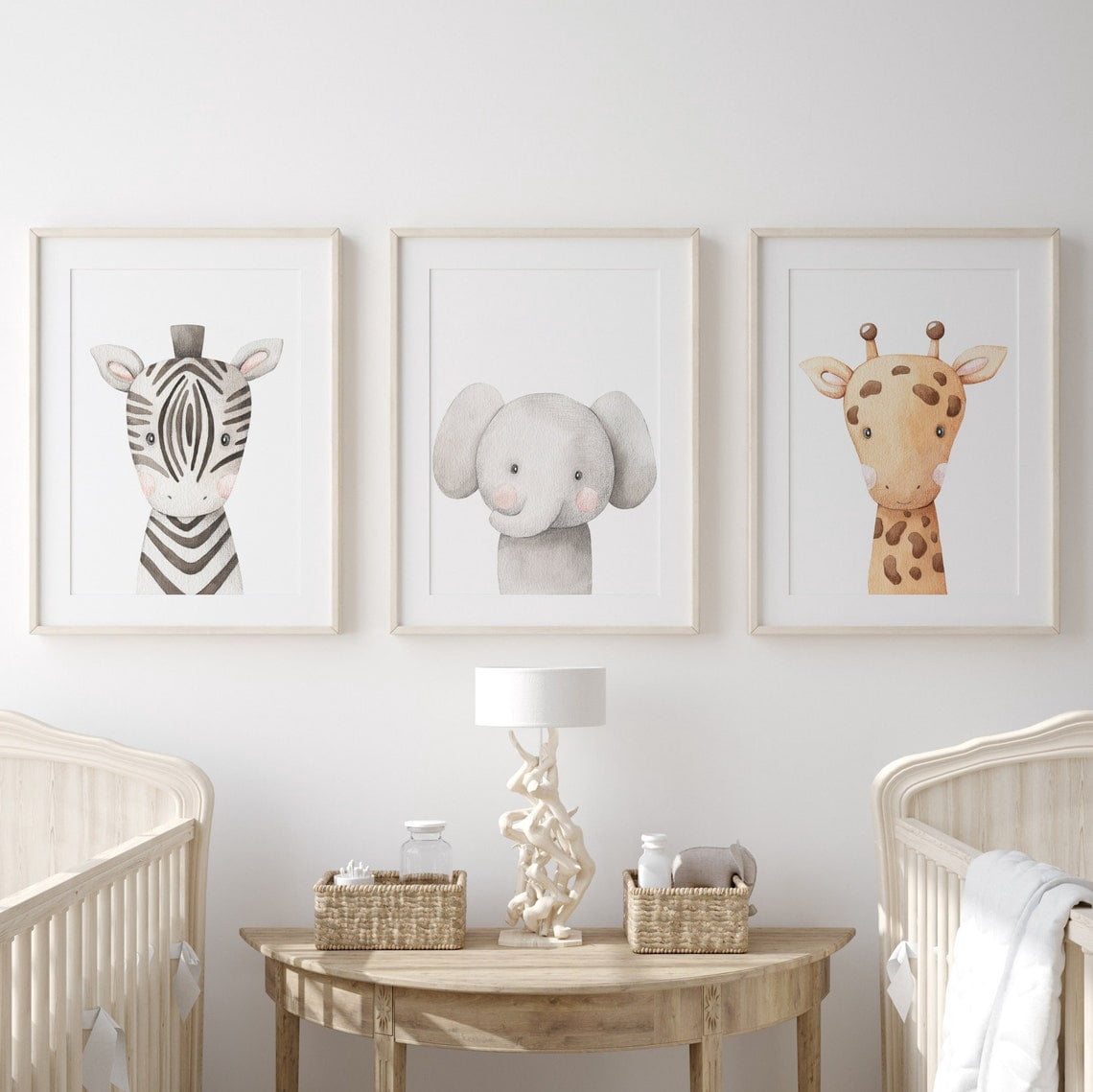 UNFFRAMED Animals Nursery Posters, Nursery Animals Art, Woodland ...
