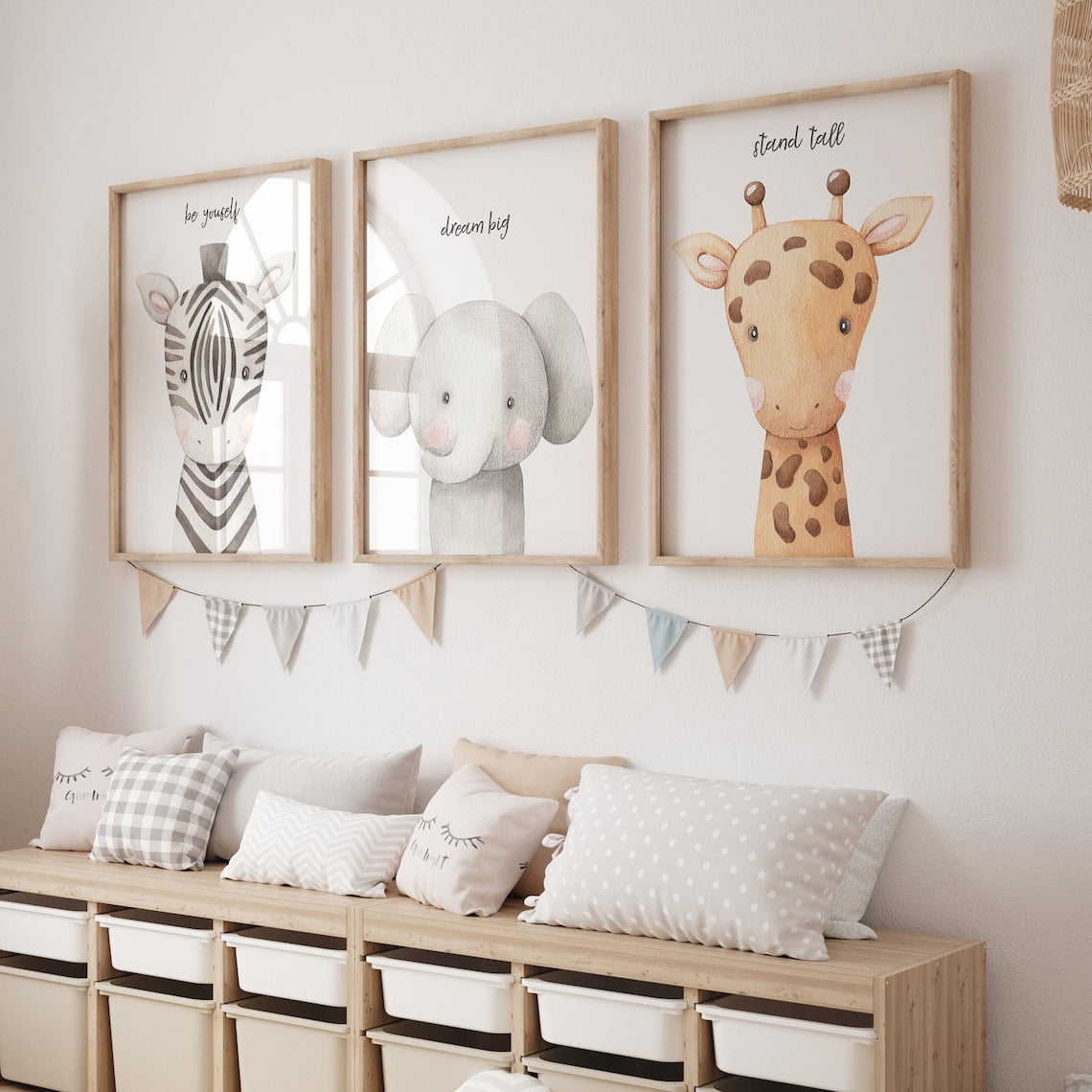 UNFFRAMED Animals Nursery Posters, Nursery Animals Art, Woodland ...