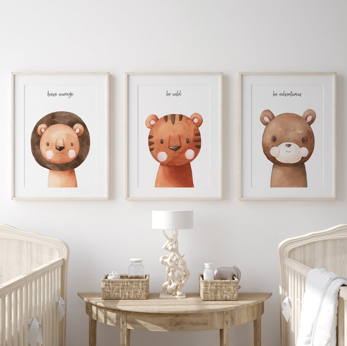 UNFFRAMED Animals Nursery Posters, Nursery Animals Art, Woodland ...