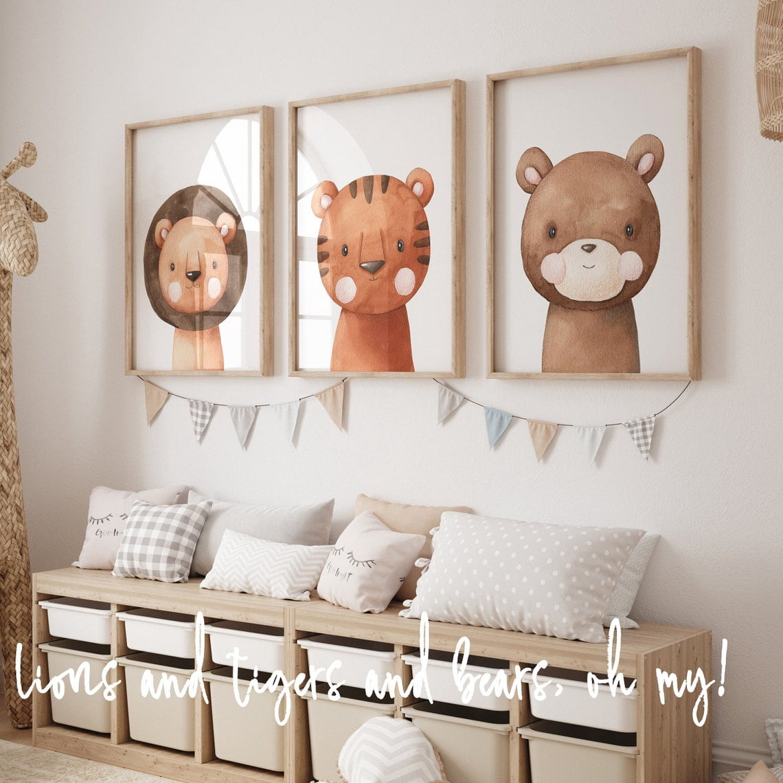 UNFFRAMED Animals Nursery Posters, Nursery Animals Art, Woodland ...