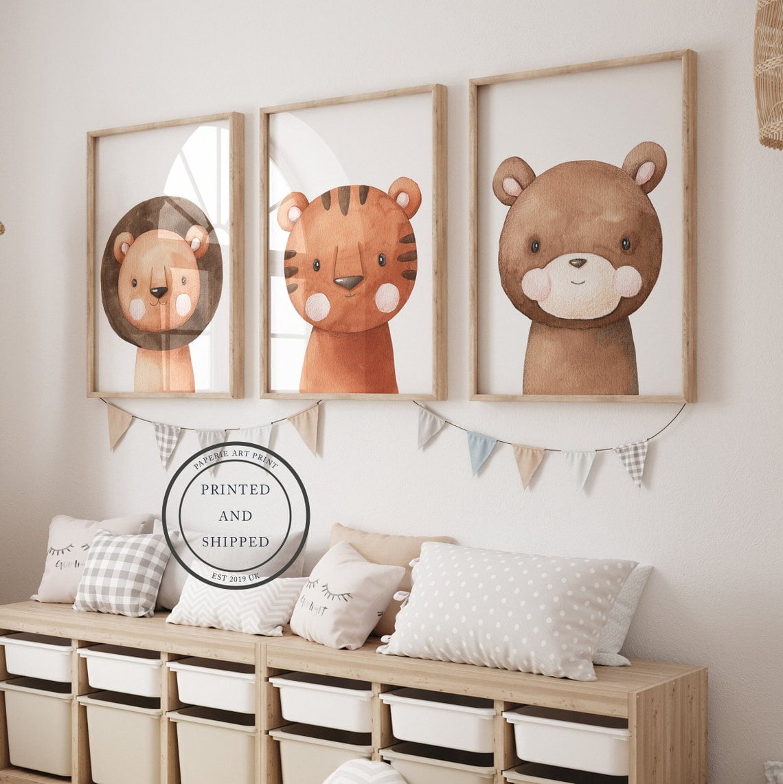 UNFFRAMED Animals Nursery Posters, Nursery Animals Art, Woodland ...