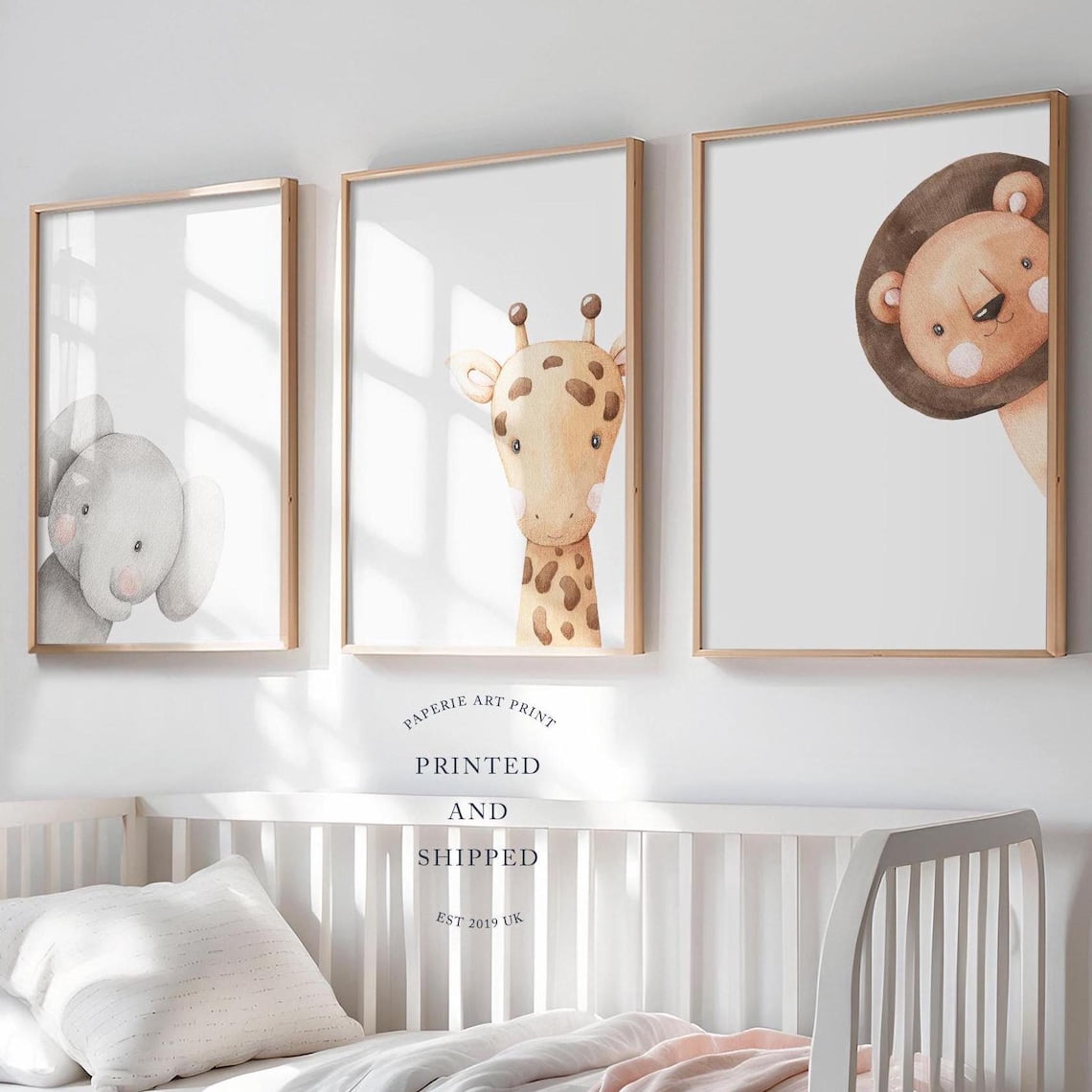 UNFFRAMED Animals Nursery Posters, Nursery Animals Art, Woodland ...