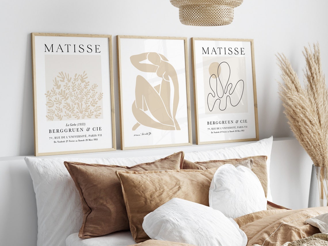 UNFFRAMED Beige Set Posters, Trendy Beige Posters, Neutral Museum ...