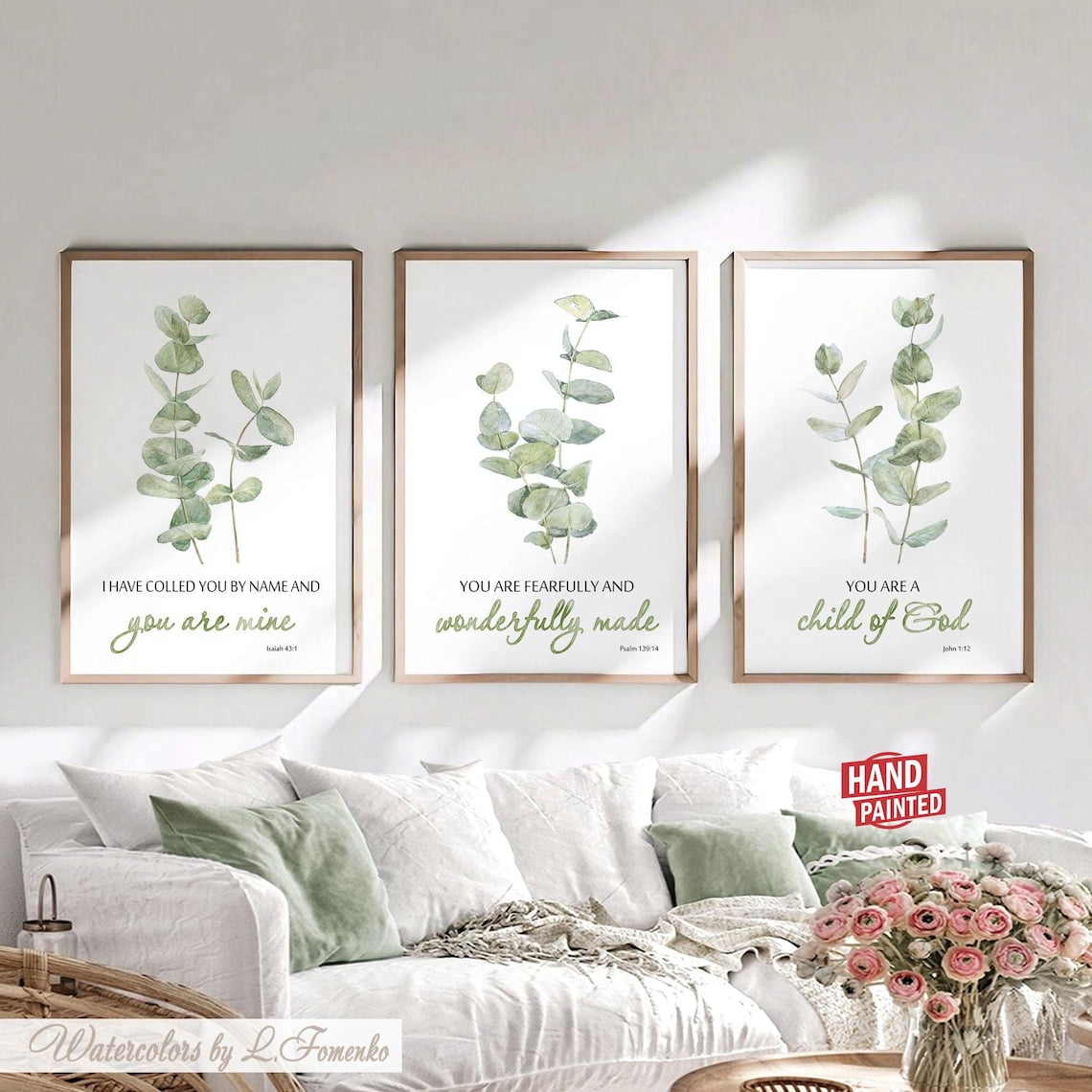 UNFFRAMED Bible Verse Wall Art Scripture Prints Christian Quotes ...