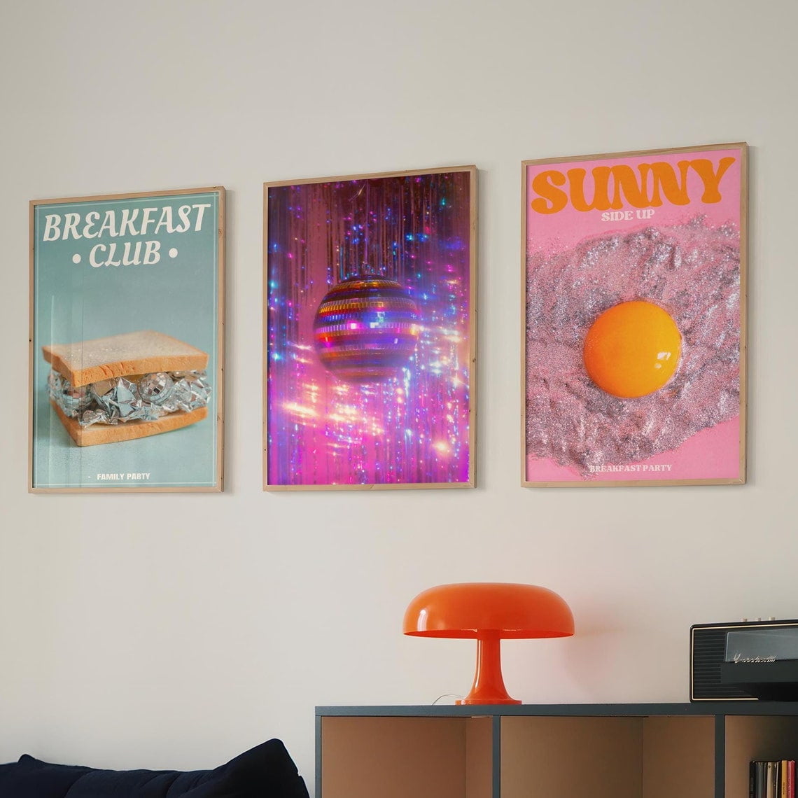 Luvia Breakfast Poster, Set Of 3, Mirrorball Print, Kitchen ...